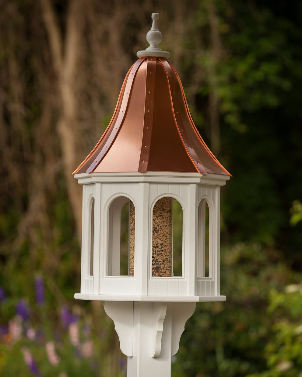 Copper Roof Bird Feeders | Large Gazebo Bird Feeder PVC