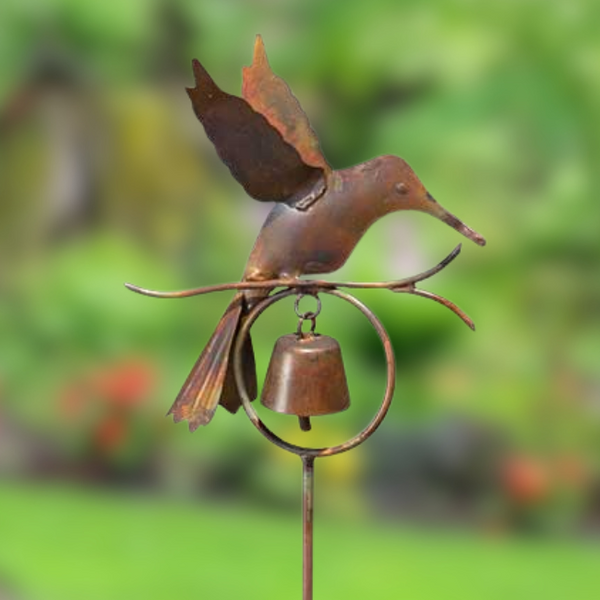Hummingbird Bell Garden Stake – The Birdhouse Chick