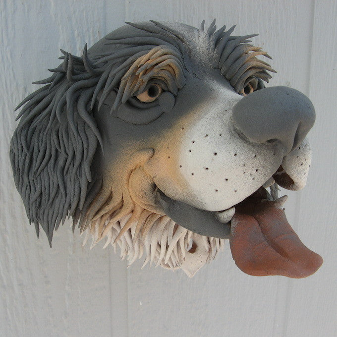 Ceramic Dog Face Birdhouse | Cat Birdhouses | Doug Fey Pottery - The ...