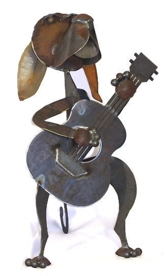 Hand Forged Ain't Nothing But A Hound Dog Garden Sculpture