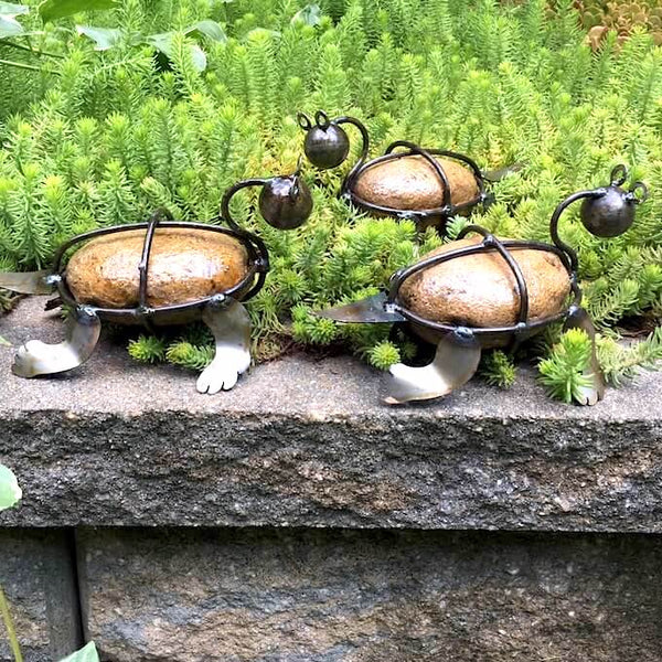 Rock Turtle Garden Sculptures | Turtle Decor | Fun Garden Gift – The ...