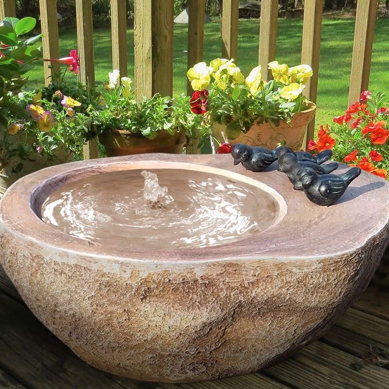 Bird Bath Bubbler | Unique Birdbath Fountain | Large Birdbaths - The ...