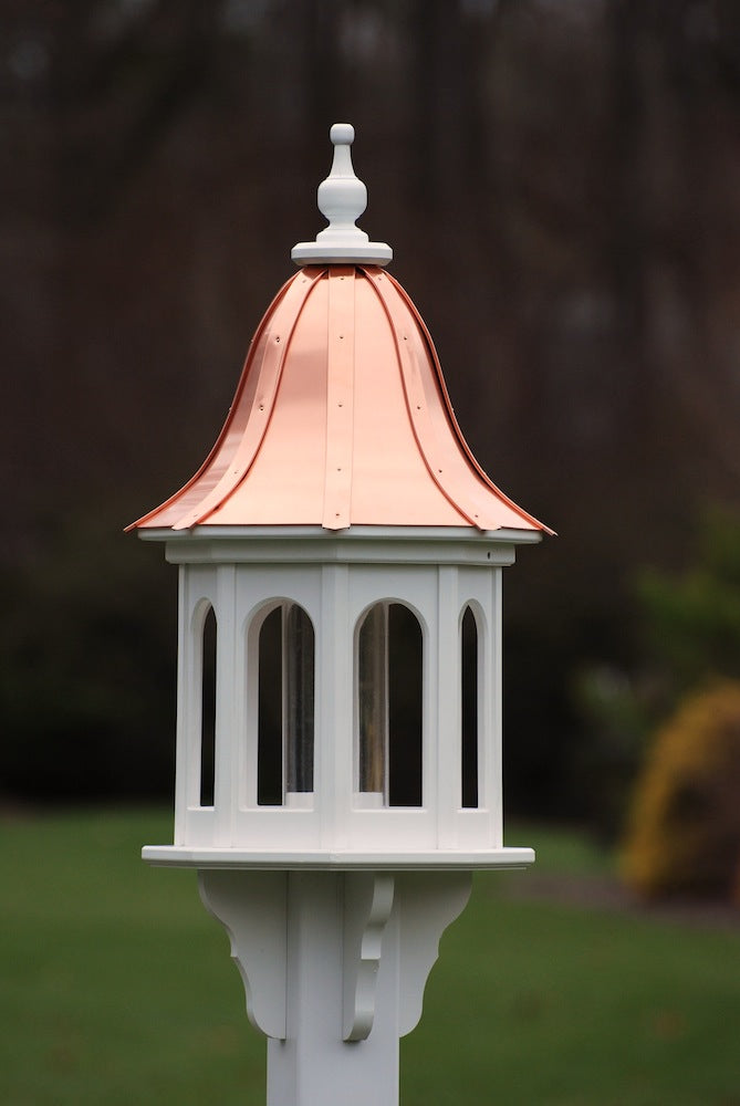 Copper Roof Bird Feeders | Large Gazebo Bird Feeder PVC – The Birdhouse ...